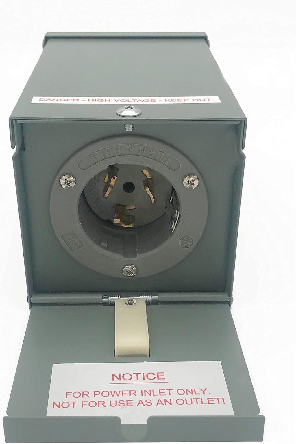 CGRP EGSPI50 50A Rainproof Generator Power Inlet Box with Cover, CS6375 ...