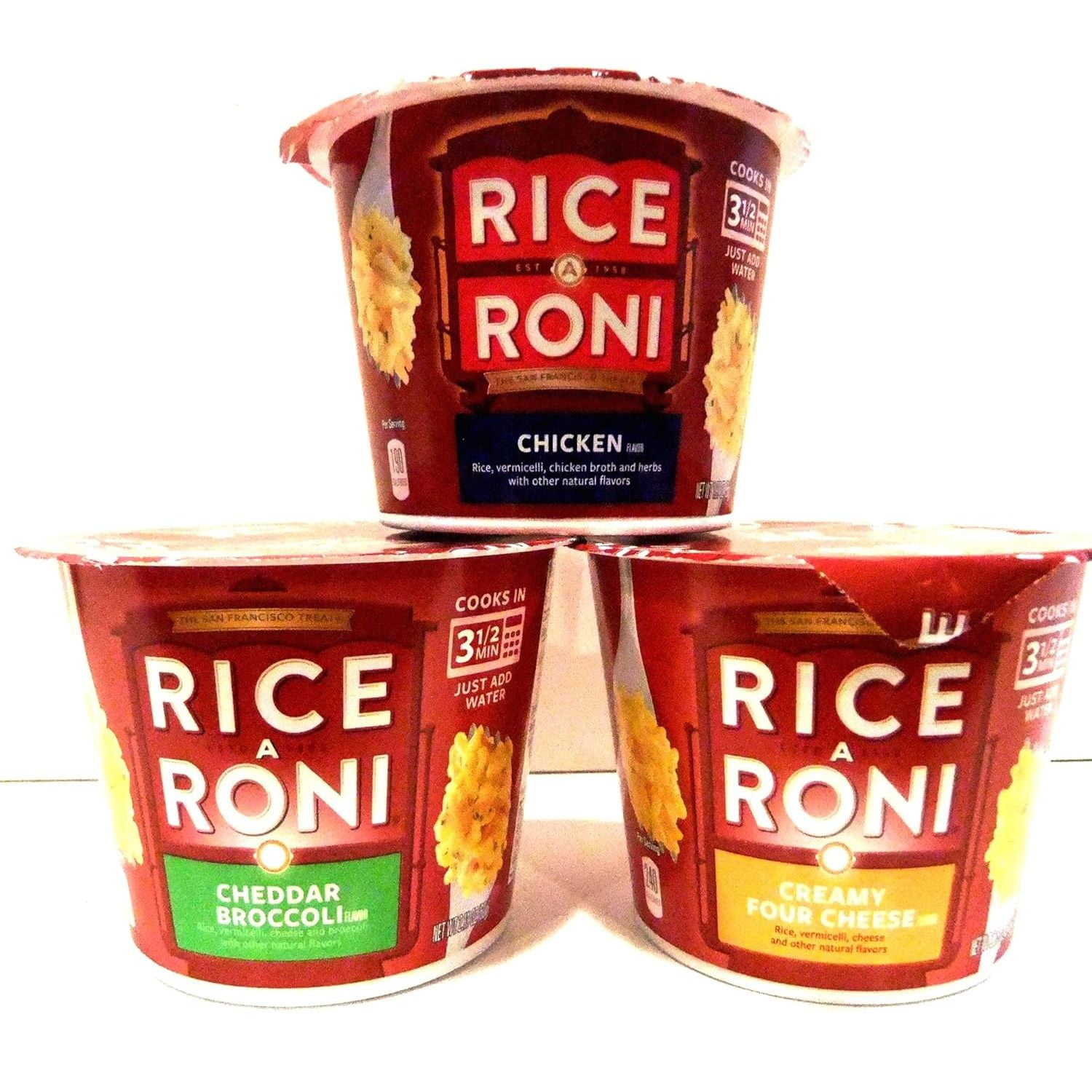 Rice A Roni Single Serve Microwaveable Cups VARIETY 6 PACK + FREE Pack ...