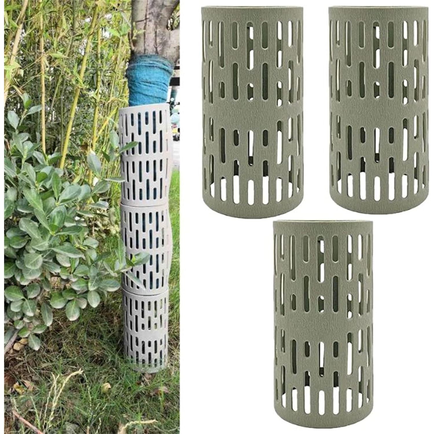CGRP Plastic Plant and Tree Trunk Protectors, Resizable Tree Guard ...