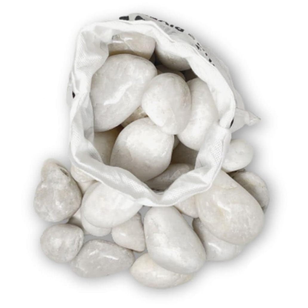 CGRP White River Rocks for Plants - 5 Pounds - White Rocks with Smooth ...