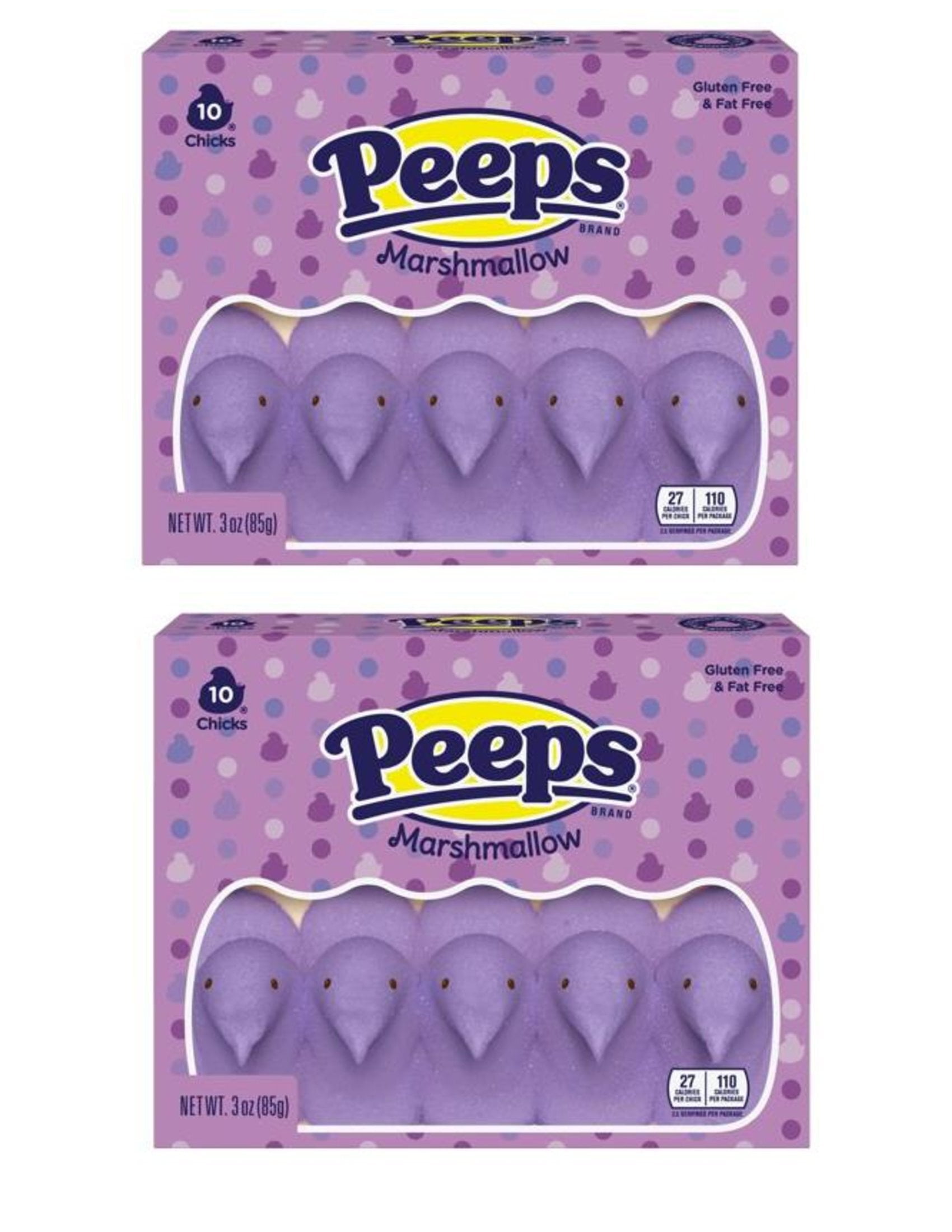 CGT Easter Peeps Purple Chicks Marshmallow Candy Snack Gluten & Fat ...
