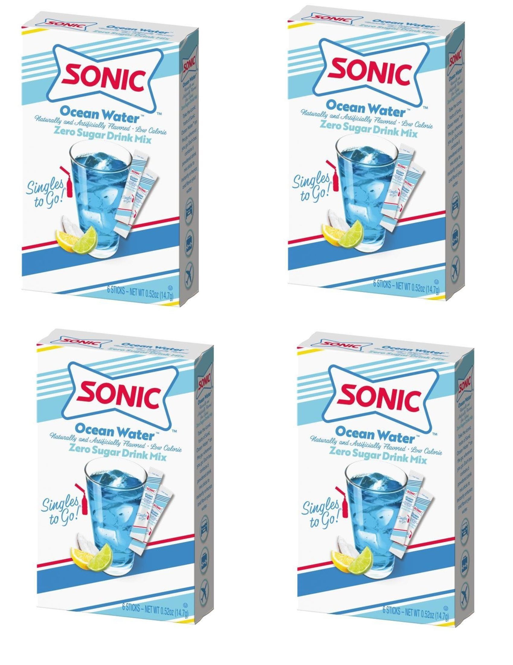 CGT Sonic Ocean Water Singles to Go Zero Sugar Naturally Artificially ...