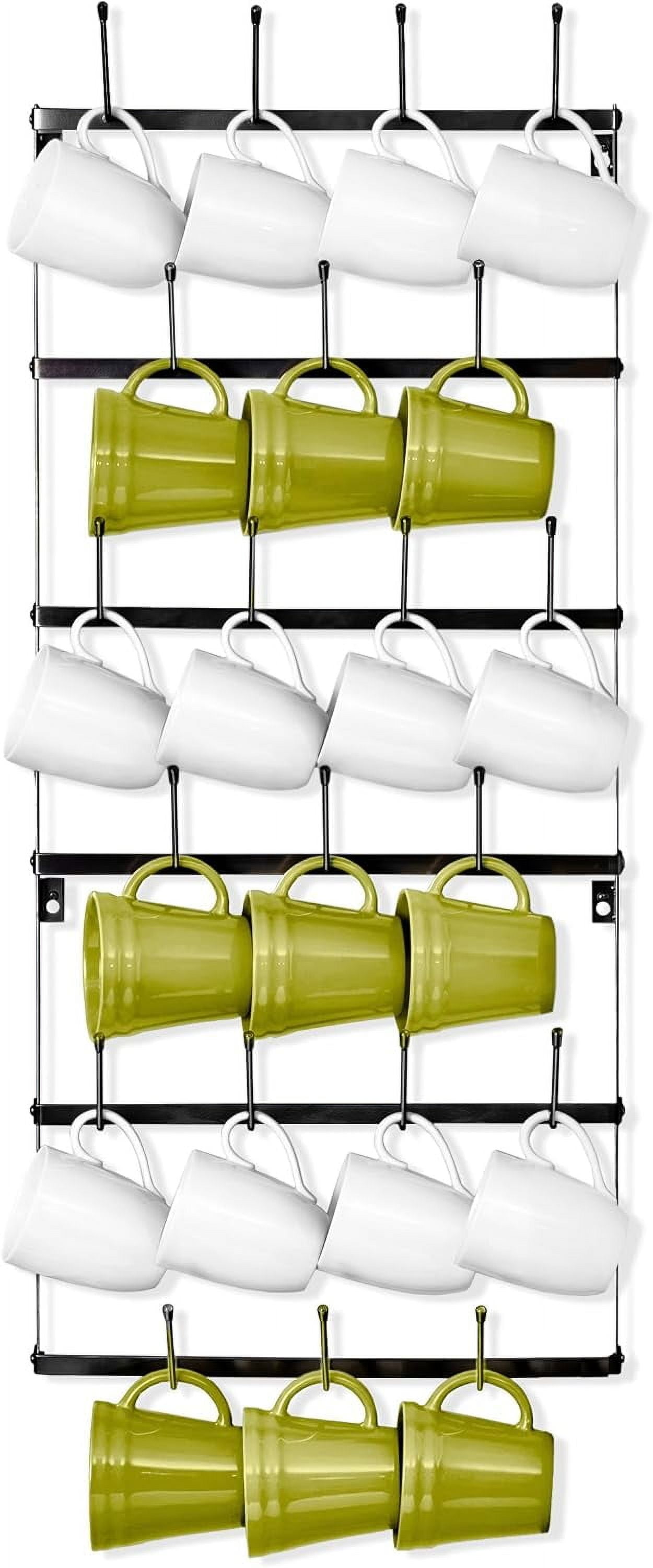 CGTER Mug Rack for Wall - Small Rustic Coffee Mug Holder Wall Mount ...