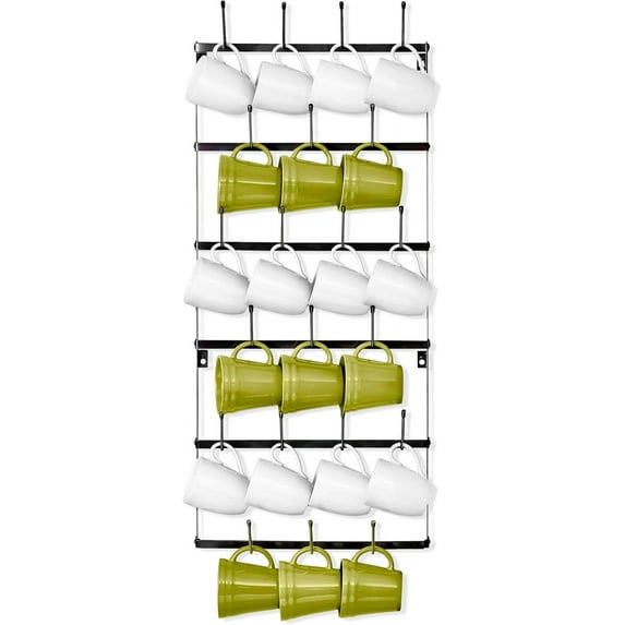 CGTER Mug Rack for Wall - Small Rustic Coffee Mug Holder Wall Mount ...