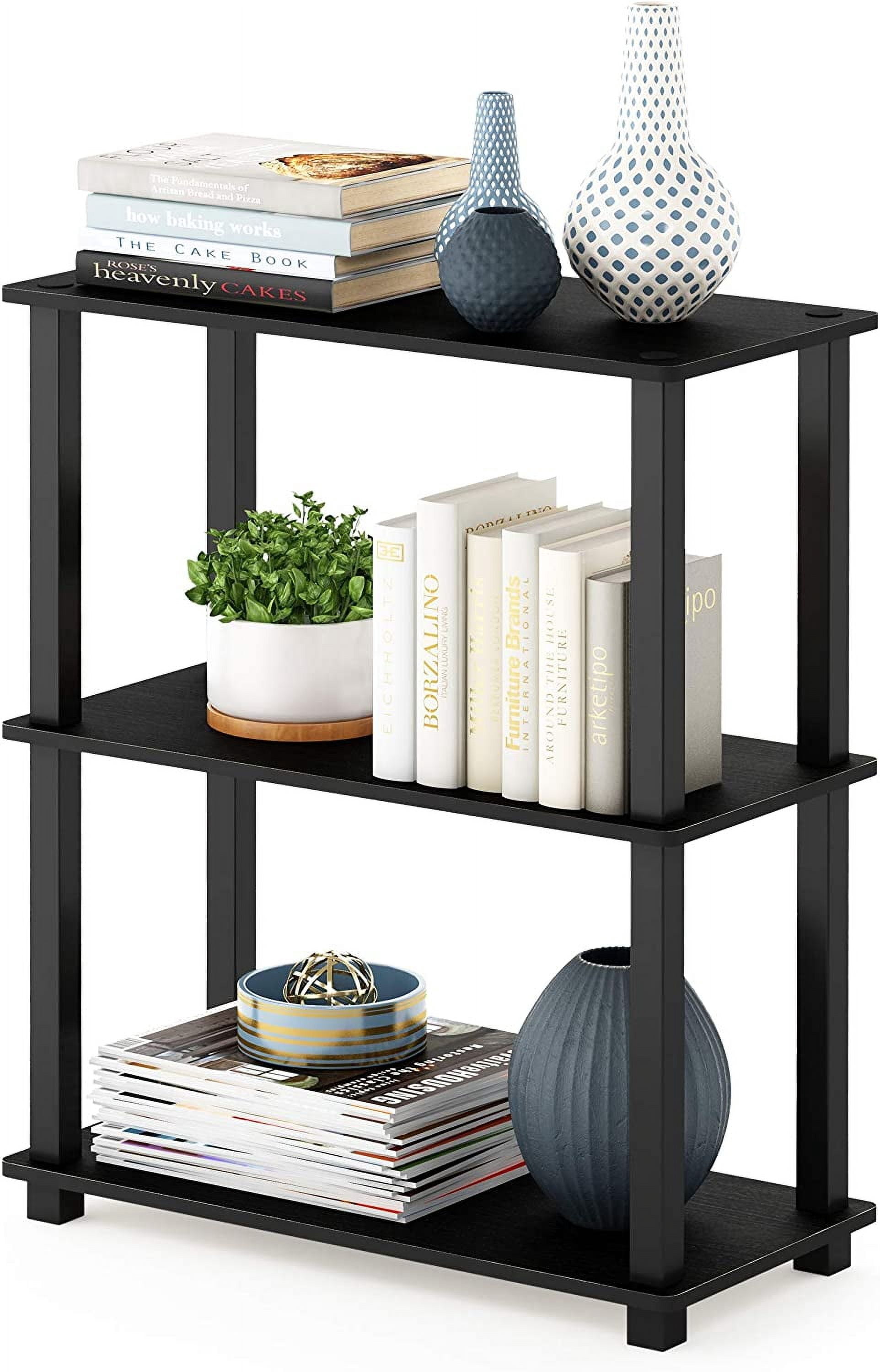 CGTER TURN-S-TUBE Storage Shelves, 3-Tier Book Shelf, Corner Shelf ...