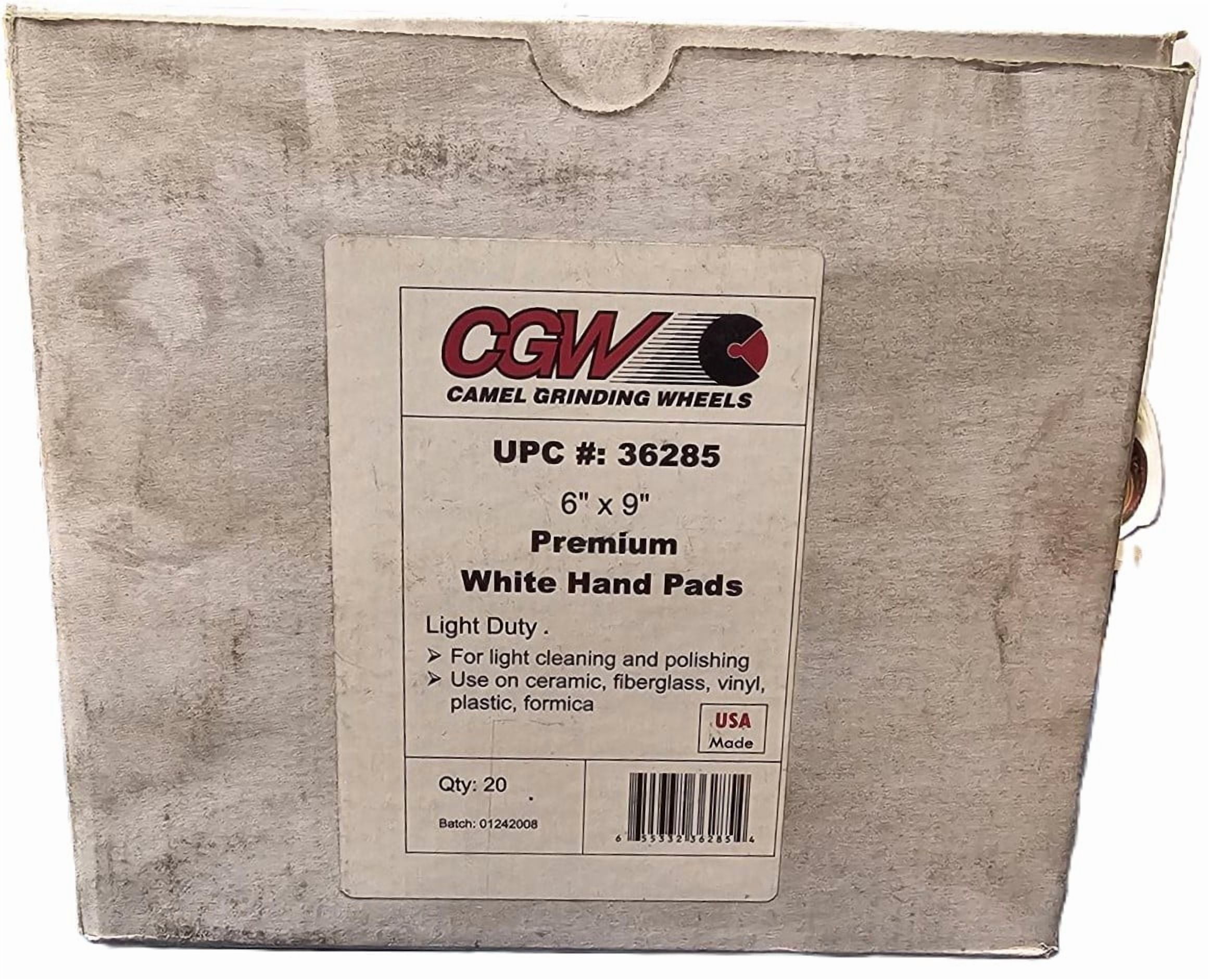 CGW Abrasives 36285 , 6" x 9" Non-Woven Premium Hand Pads, 20-Pack ...