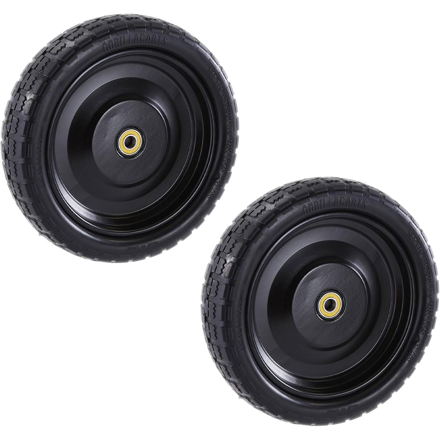 CGXP 13 Inch No Flat Replacement Wheel, Pneumatic Flat Free Cart Tires ...