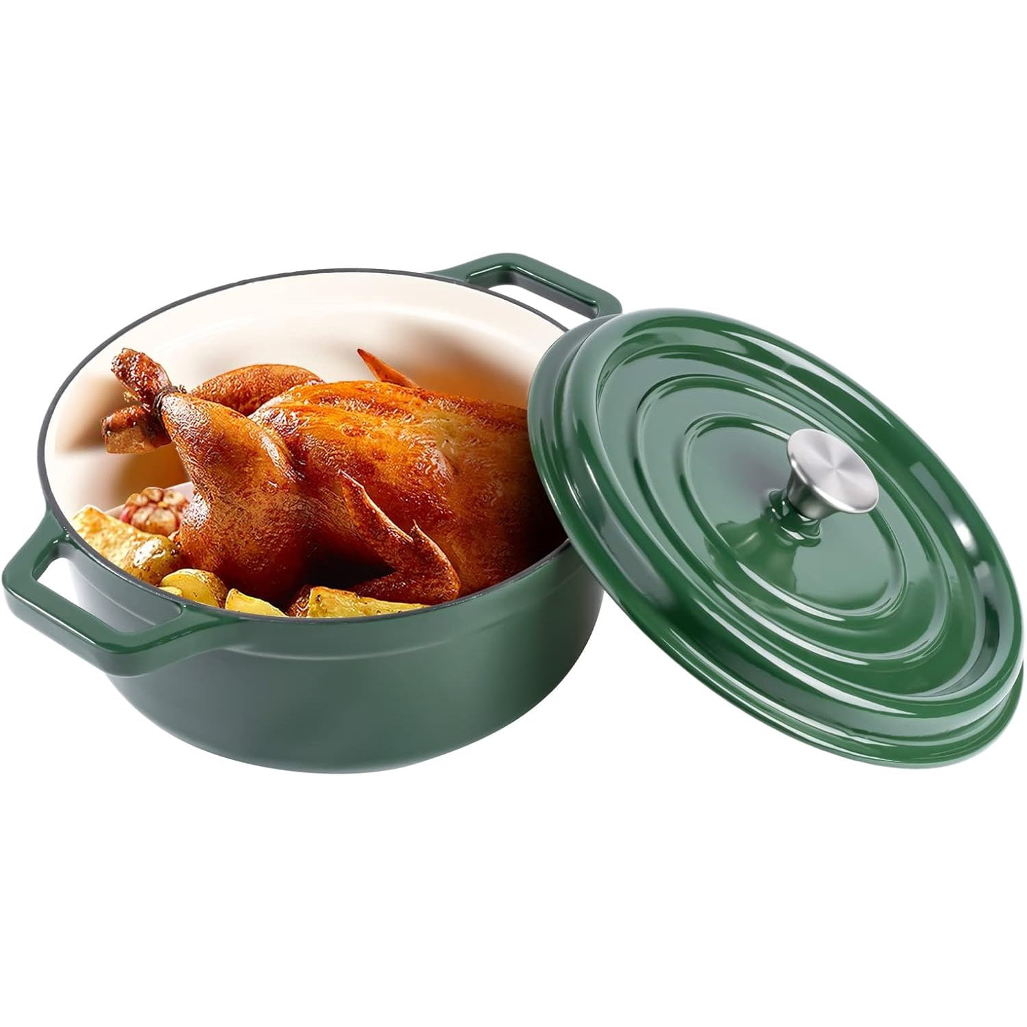 CGXP 6.5 Quart Enameled Dutch Oven Pot with Lid, Cast Iron Dutch Oven ...