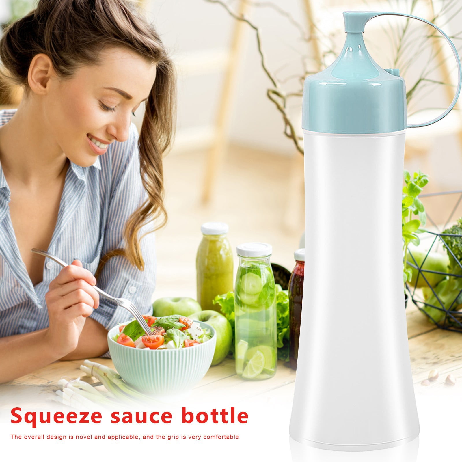 CGZQFEI 12oz Condiment Squeeze Bottles for Sauces - Leak Proof Oil ...