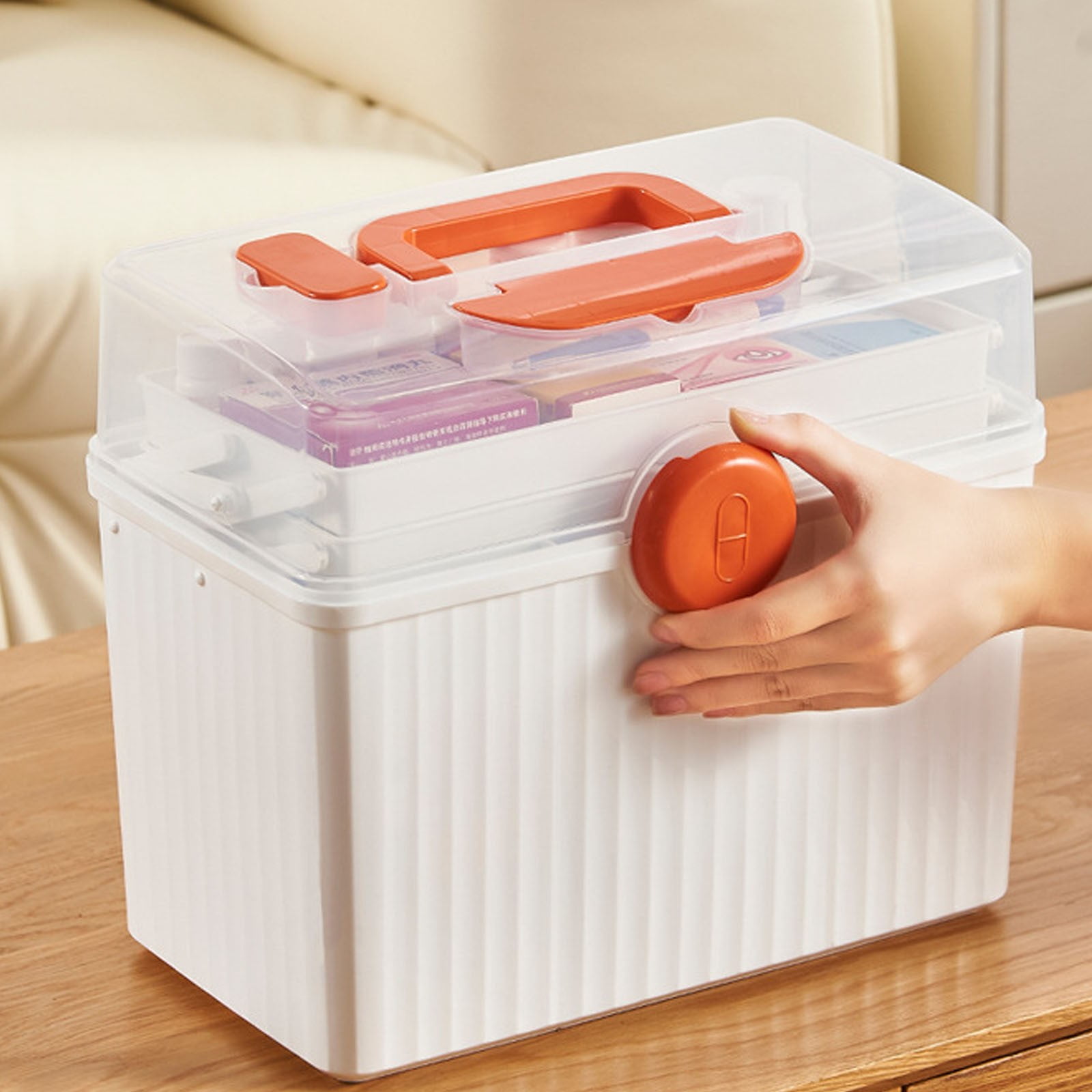 CGZQFEI 3-Tier Medicine Organizer - Portable Medicine Cabinet with ...