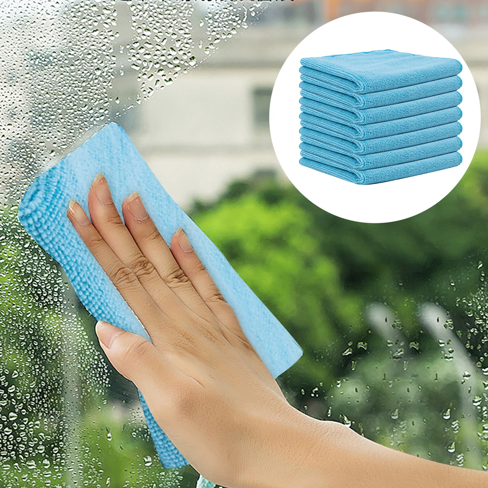 CGZQFEI 5pc Microfiber Cleaning Cloths - Ultra-Soft Hygroscopic Multi ...