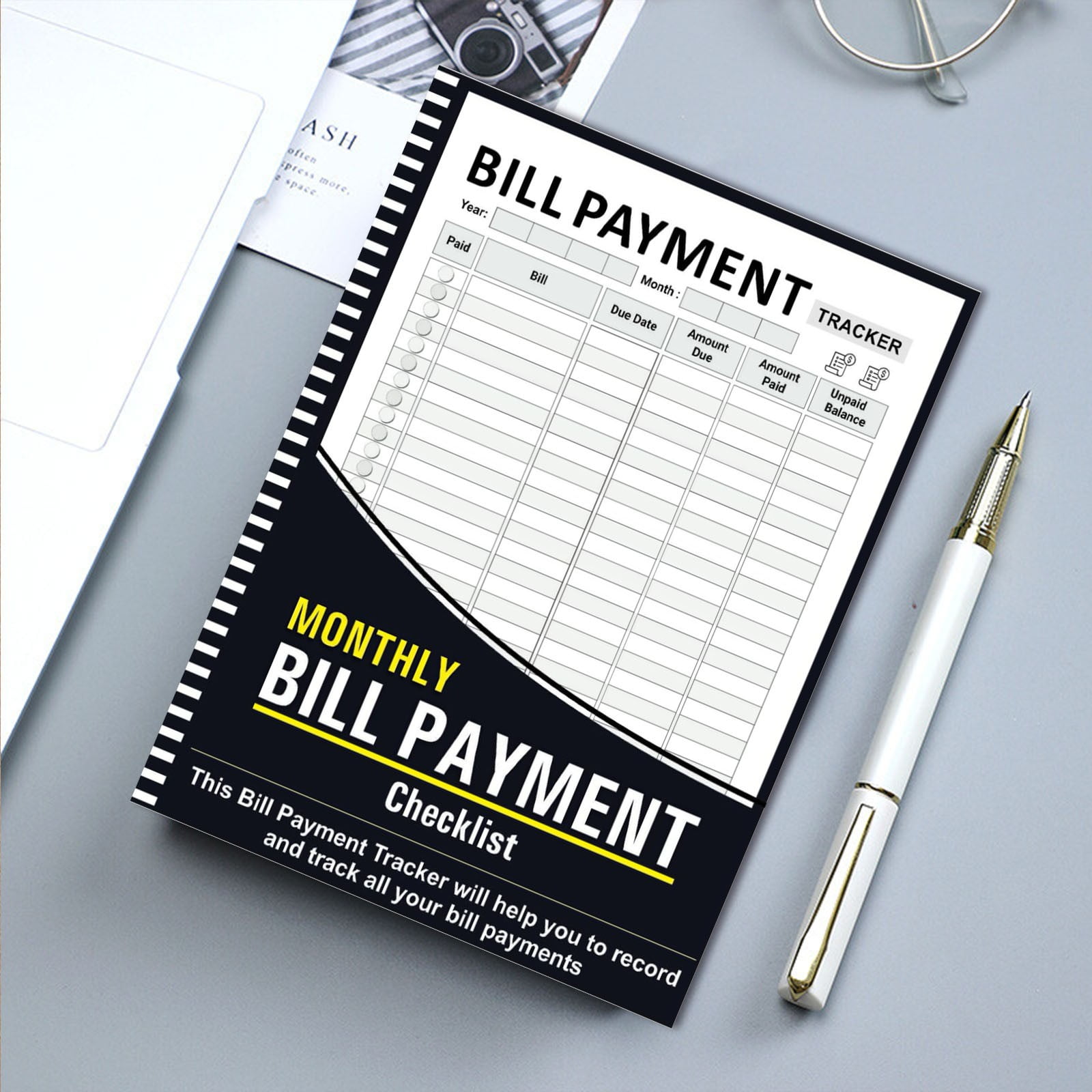 CGZQFEI Bill Payment Tracker Notebook - Monthly Bill Organizer ...