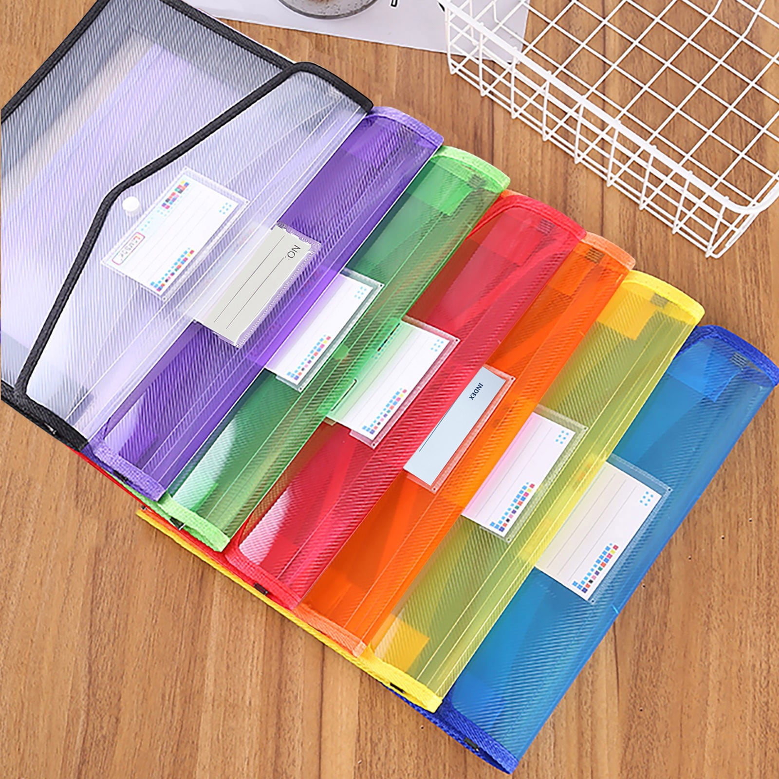 CGZQFEI Expanding Snap Button File Folder - Document Wallet with 2 ...