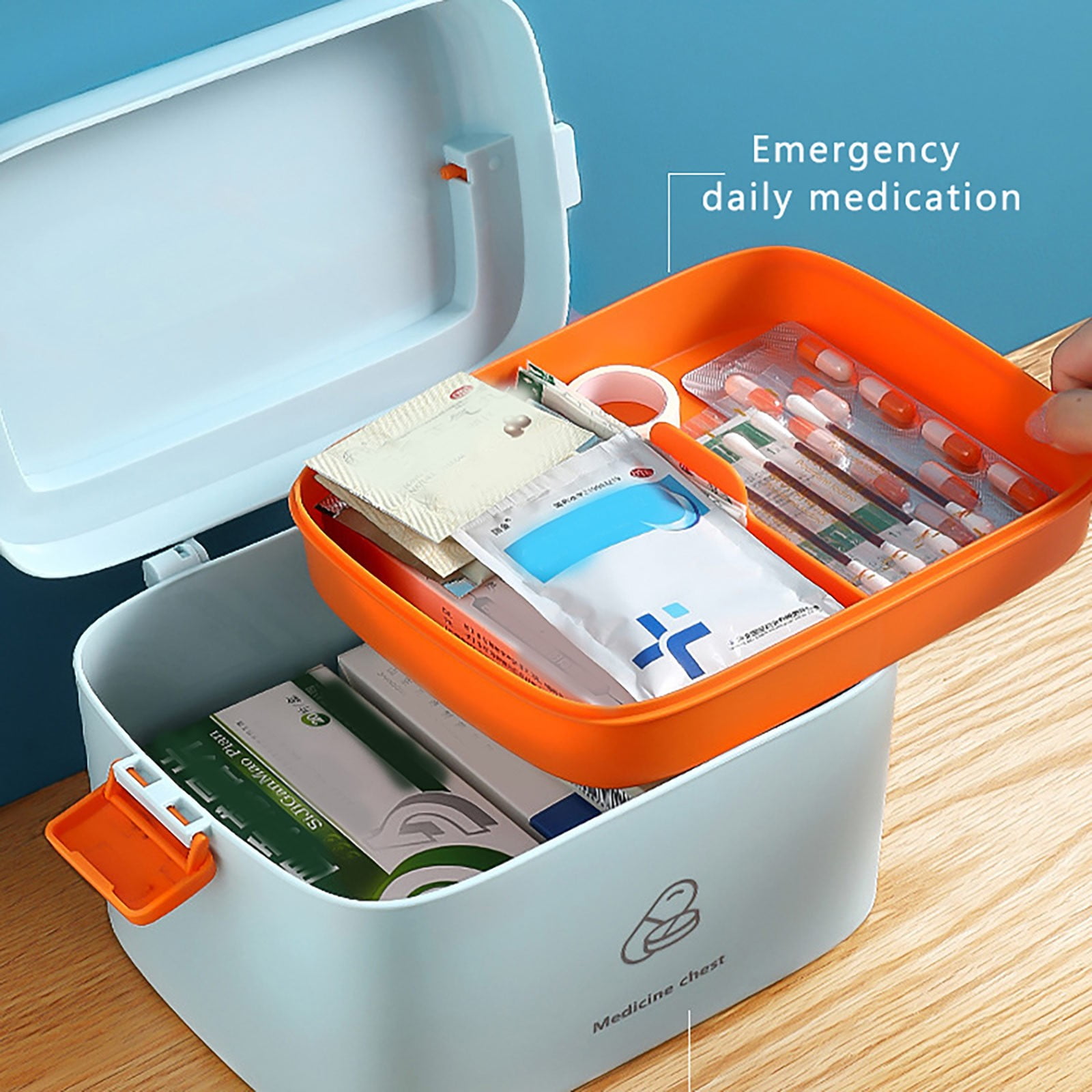 CGZQFEI Storage Organizer - Medicine Box Plastic First Aid Box Empty ...