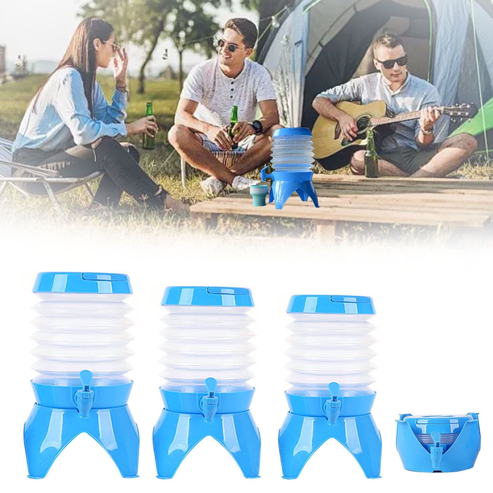 CGZQFEI Plastic Drink Dispensers For Camp,Portable Collapsible Beverage ...