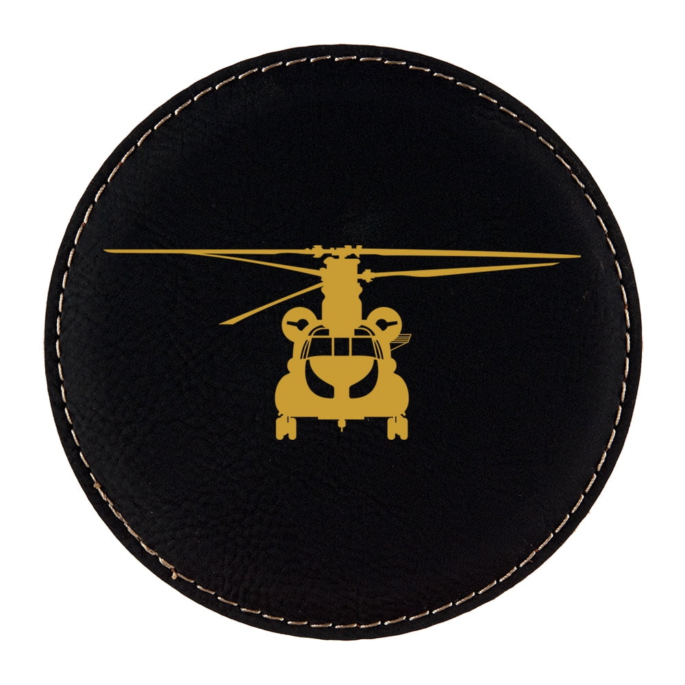 CH-47 Chinook Coaster Laser Engraved Leatherette - Round Coasters ...