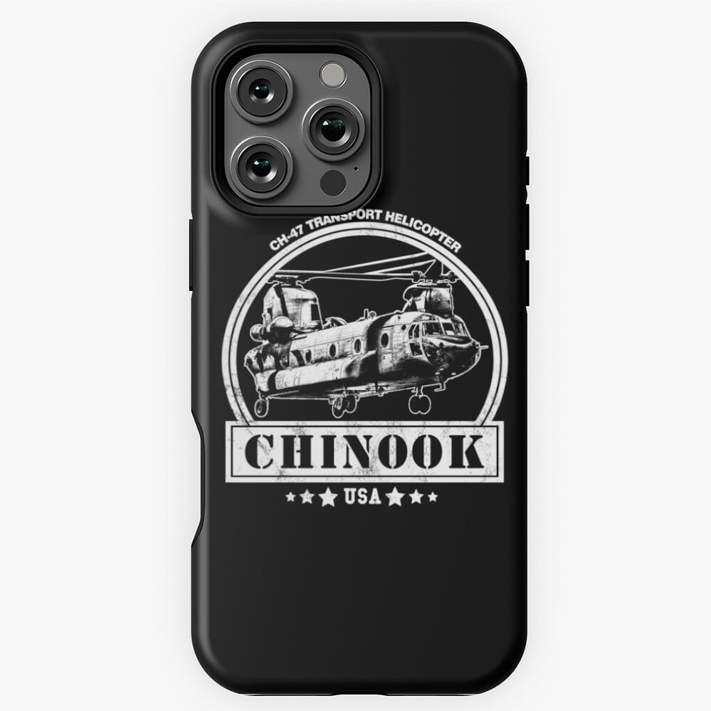 CH-47 Chinook Helicopter Military Phone Case for iPhone 16 15 14 13 12 ...