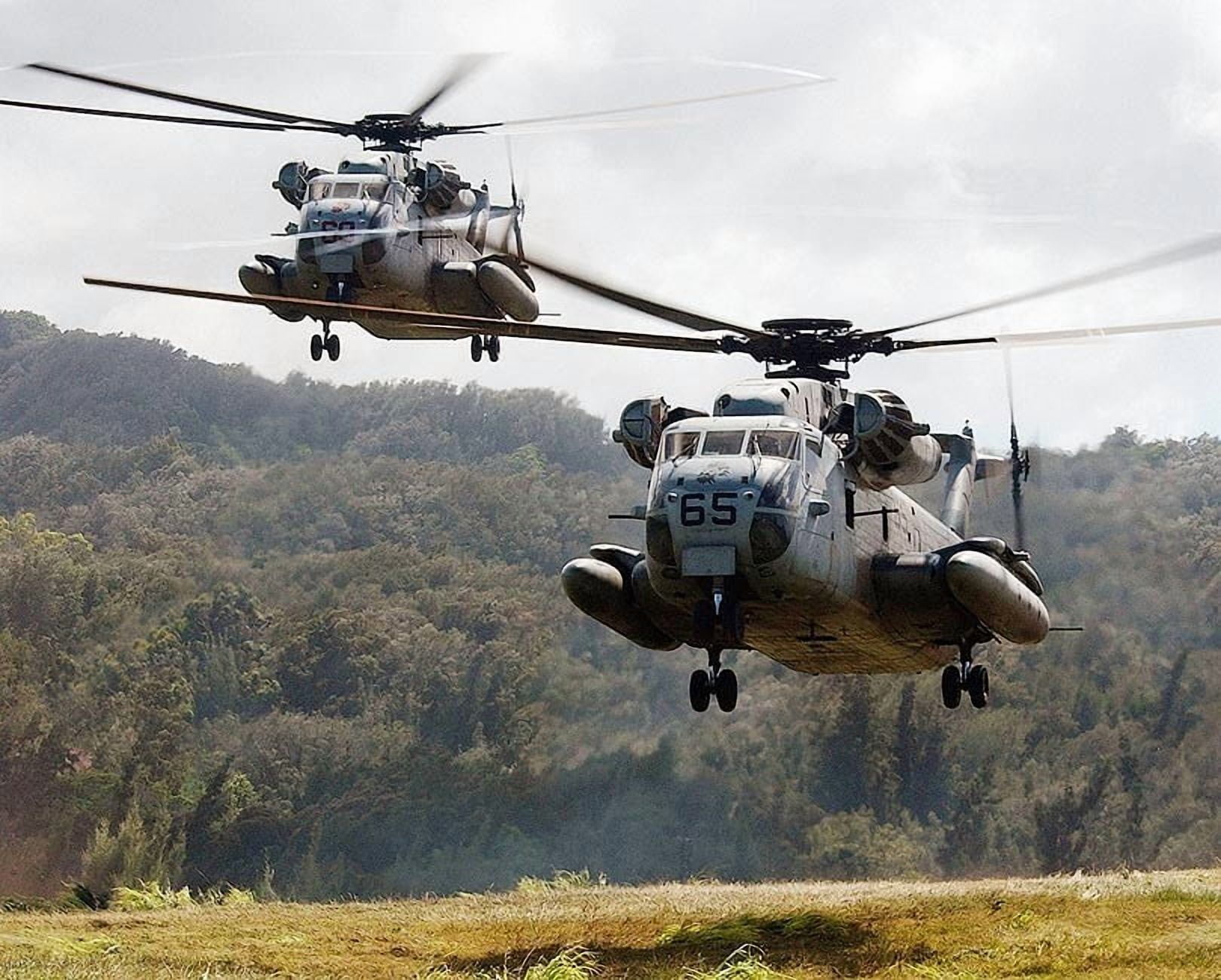 CH-53 / CH-53D Sea Stallion Helicopters - 20x30 Inch Glossy Laminated ...