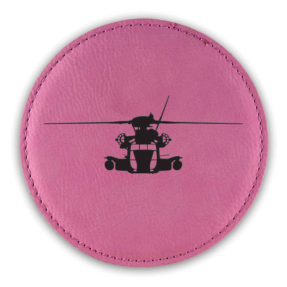 CH-53 Super Stallion Coaster Laser Engraved Leatherette - Round ...