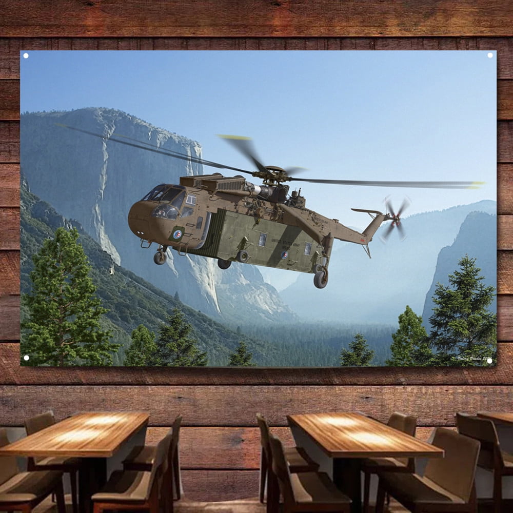 CH-54A Tarhe Attack Helicopter Posters and Prints Wall Banner & Hanging ...