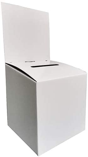 CH-BOX 10 Pack 6x6x6 inch Cardboard Ballot Boxes for Suggestion Raffle ...