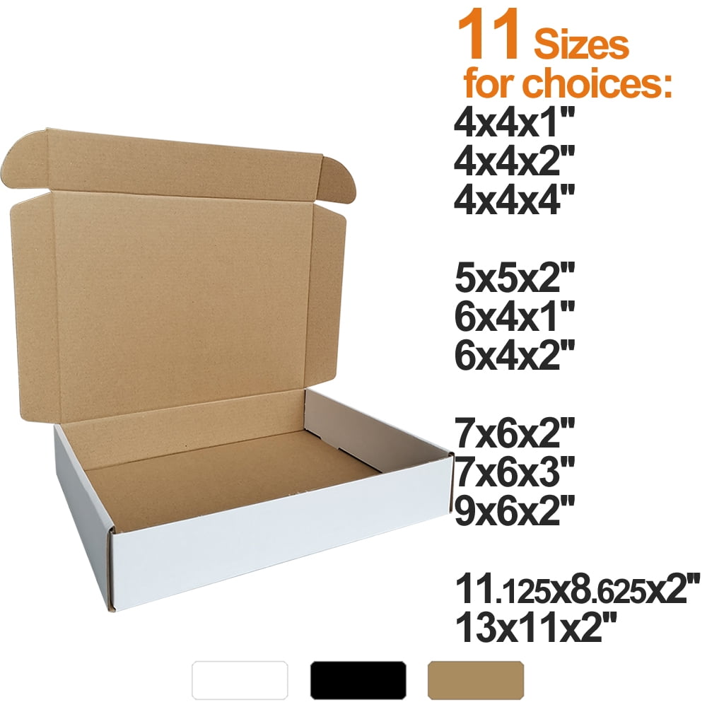 CH-BOX 50 Pack - Small Corrugated Box 11.125 x 8.625 x 2'', White - For ...