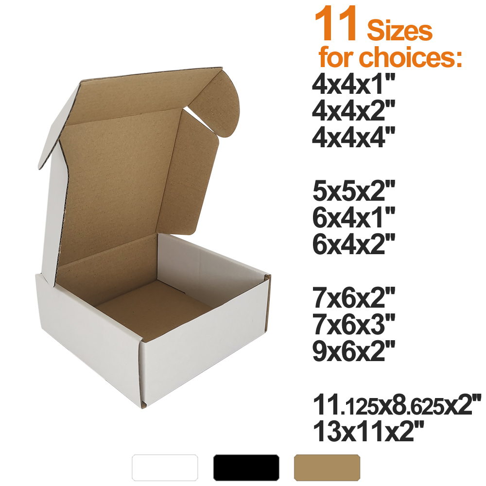 CH-BOX 50 Pack Letter-Size Corrugated Easy-Fold Box Mailer, Height ...