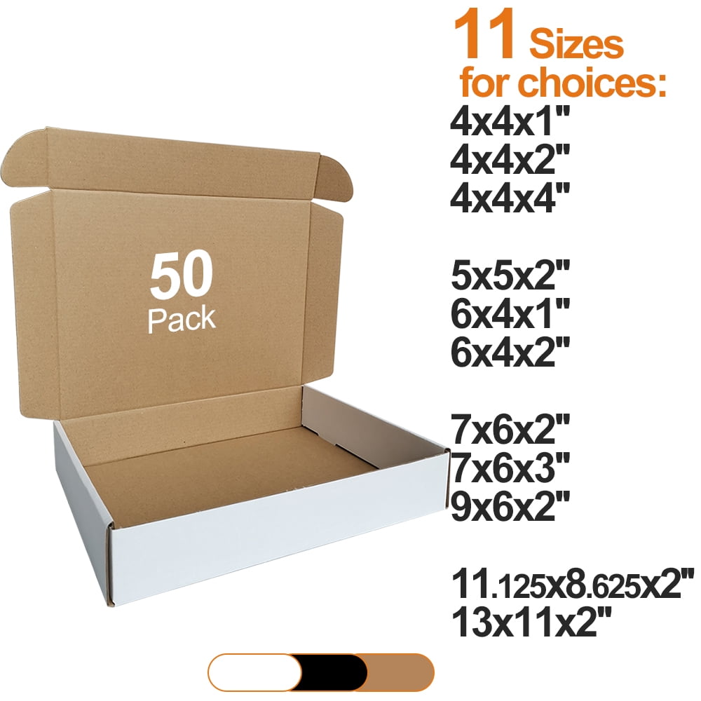 CH-BOX 50 Pack 11.125 x 8.625 x 2'' Small Corrugated Mailers - Walmart.com