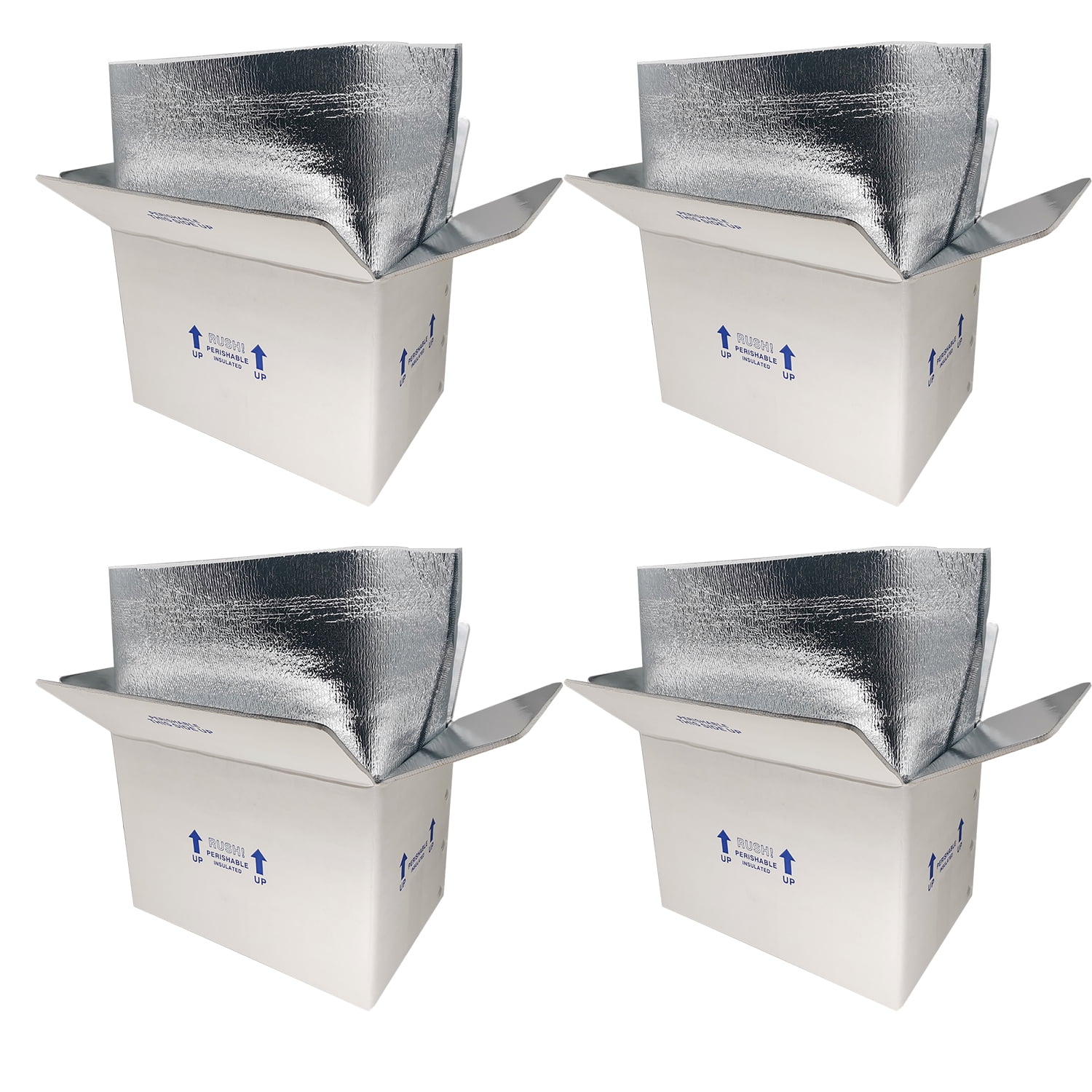 CH-BOX Medium Size Insulated Cardboard Shipping Box, 4 Pack 15 x 10 x ...