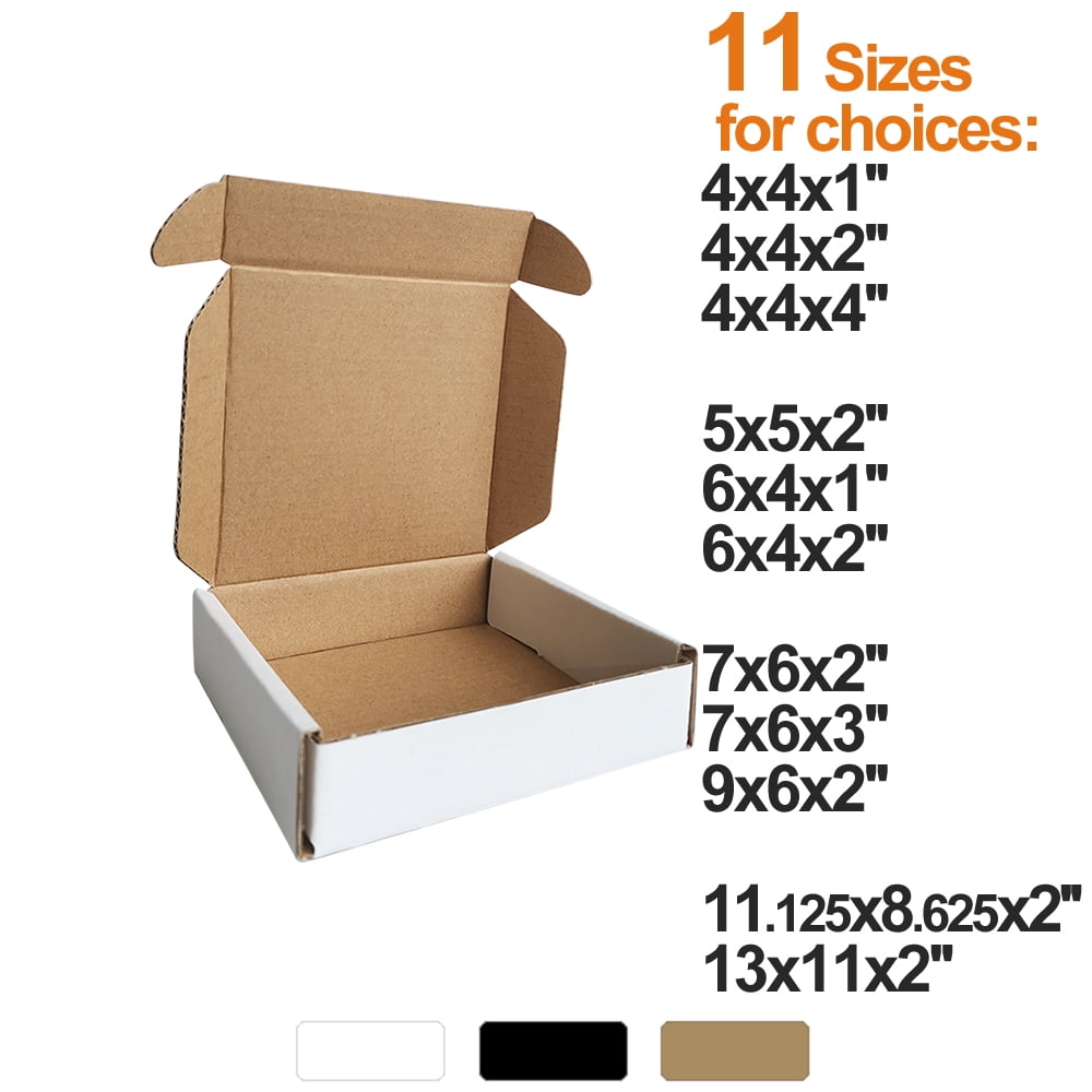 CH-BOX 50-Pack White Corrugated Mini Mailers 4x4x1'' for Shipping ...