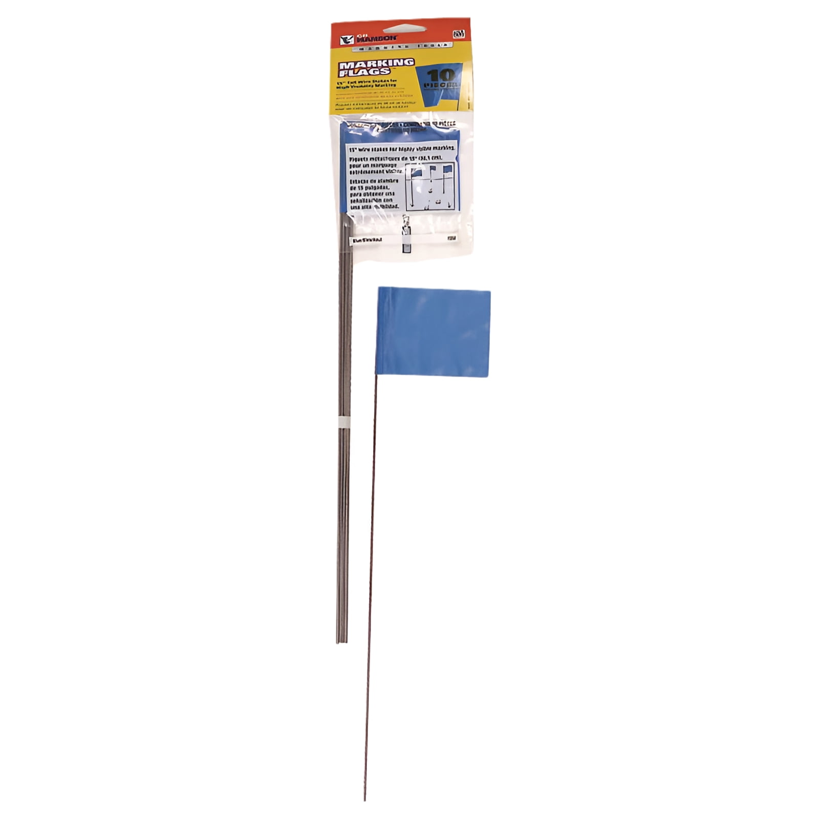 CH Hanson 15068 15 in. Blue Fluorescent Marking Stake Flag- 10 Pack ...