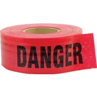 CH Hanson 16031 Reinforced Barricade Tape, 500 ft L, 3 in W, Red, Polyethylene - Walmart.com