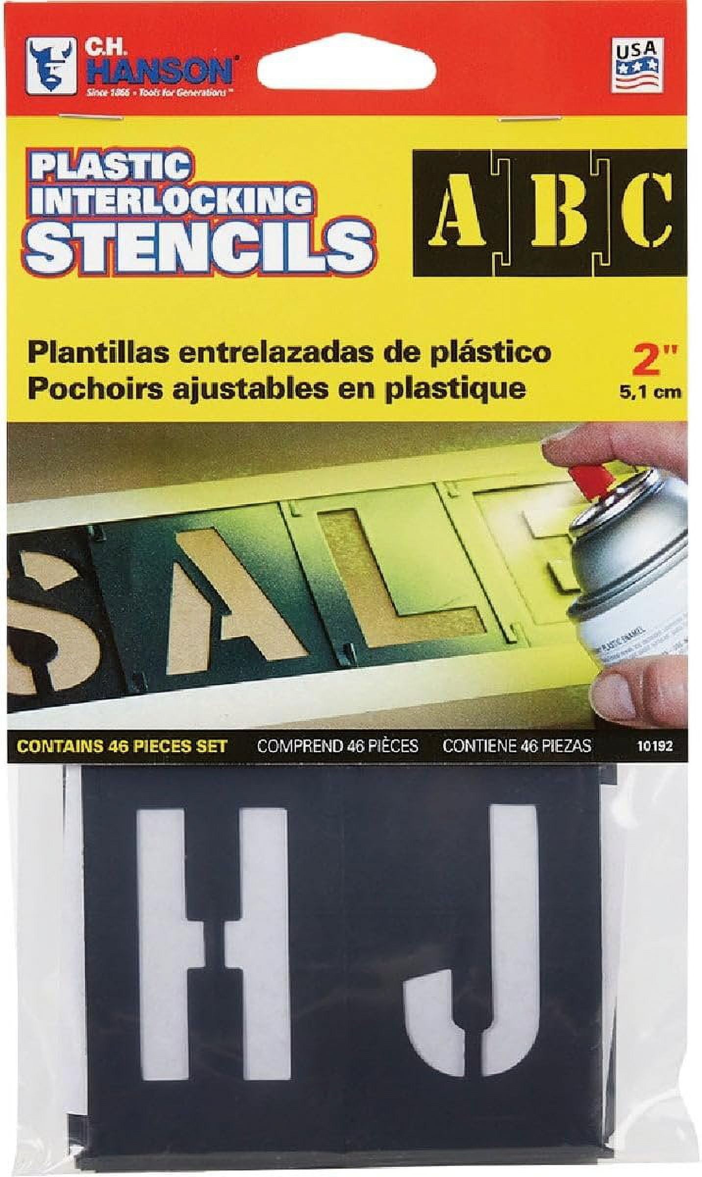 CH Hanson Stencil Set-Letter/Number 2" PVC 46Pcs. - Walmart.com