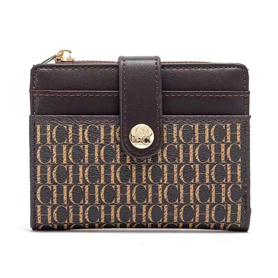 CH Luxury Brand Classic Retro Square Design Card Case Fashion Button ...