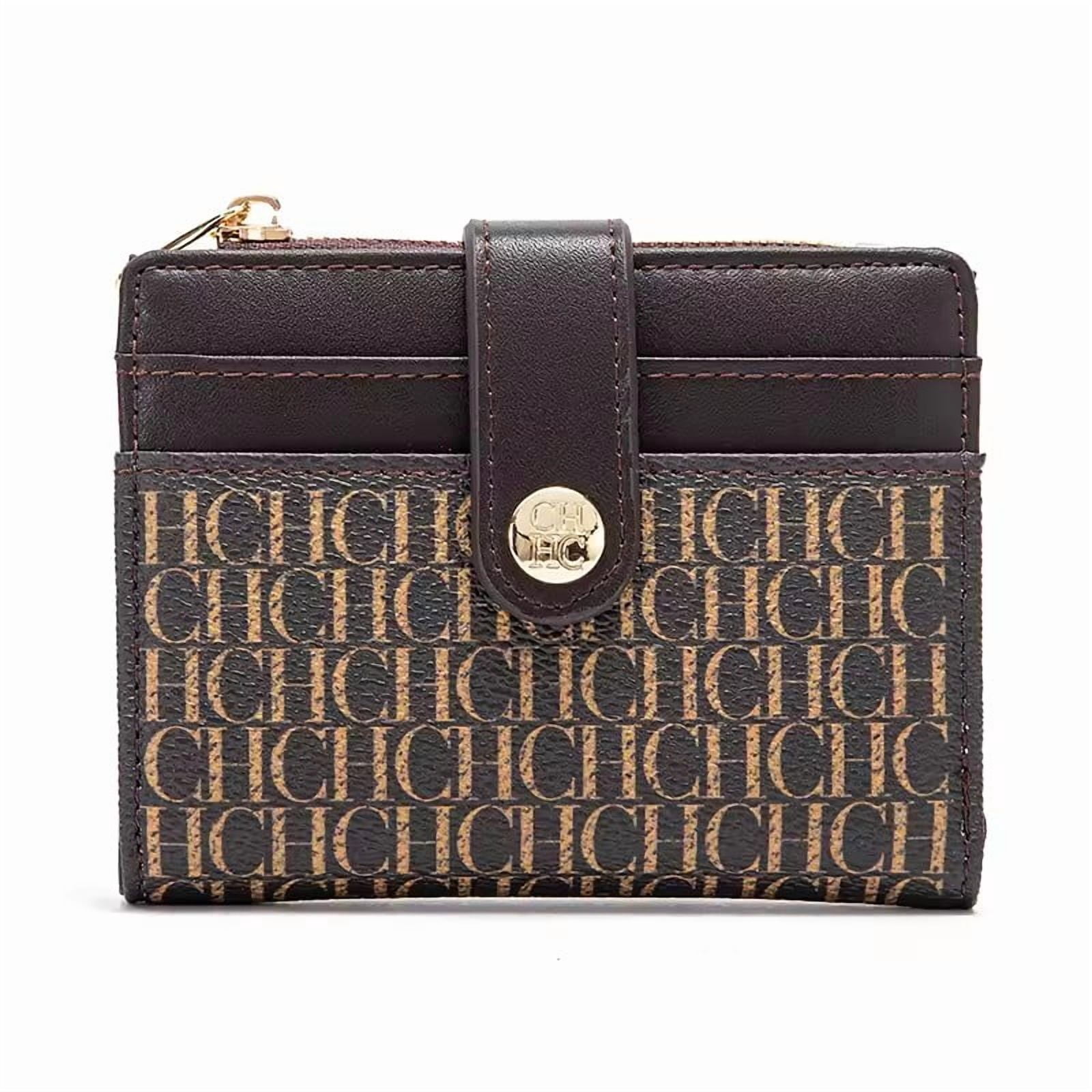 CH Luxury Brand Classic Retro Square Design Card Case Fashion Button ...