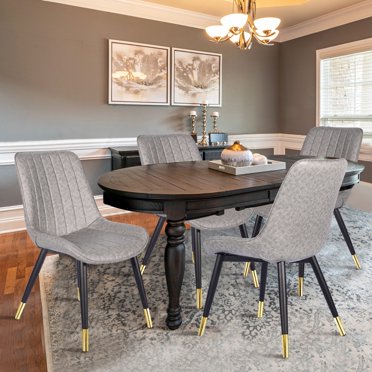 Weston Home Declan Faux Leather Metal Counter Height Chair, Set of 4 ...