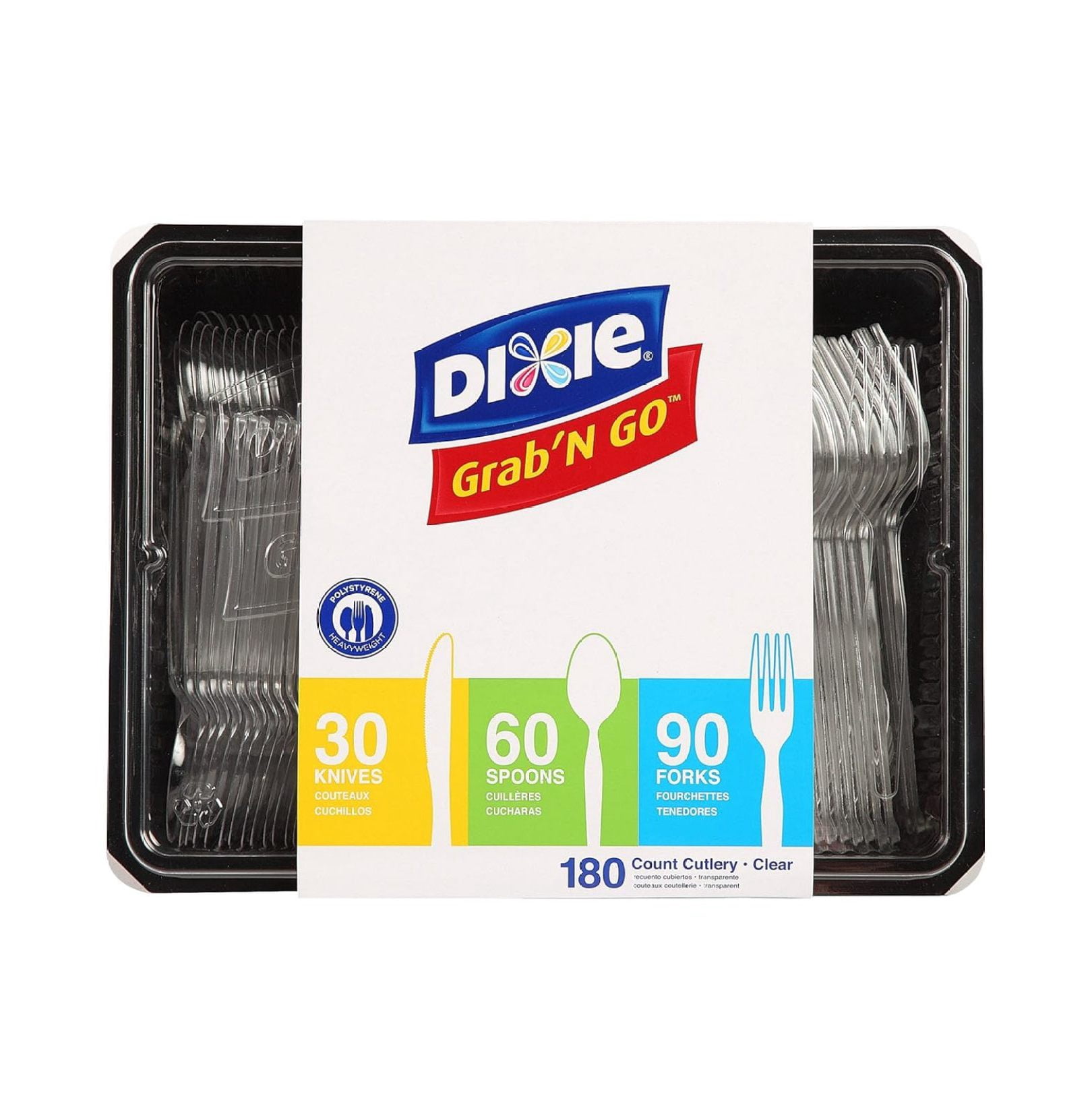 CH0369DX7 Plastic Cutlery Kit, 1 X Pack of 180, Cool Gray - Walmart.com