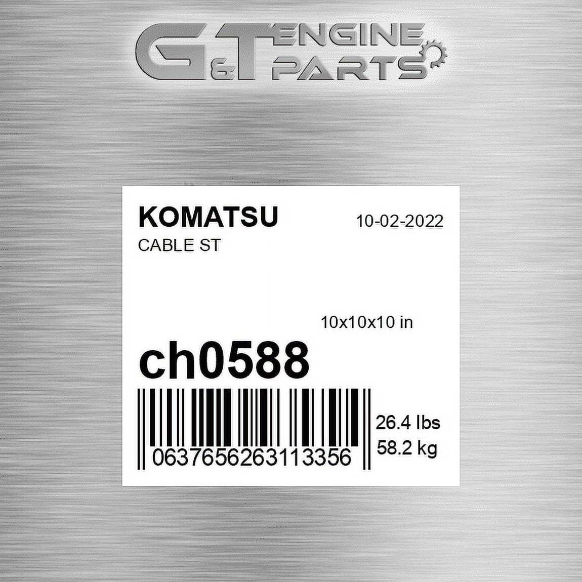CH0588 CABLE ST fits KOMATSU (New OEM) - Walmart.com