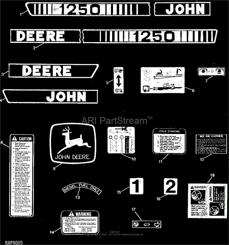 CH16605 LABEL fits JOHN DEERE (New OEM) - Walmart.com