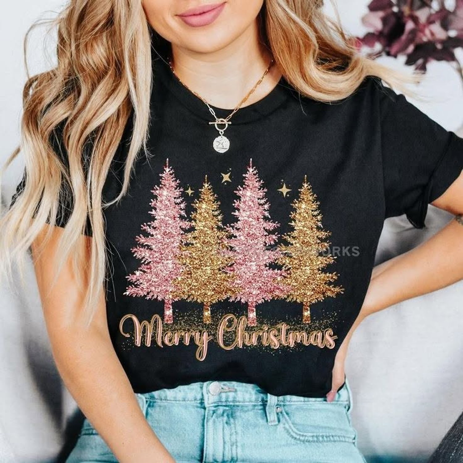 CH1Ristmas Pink Trees S1Hirt, Merry CH1Ristmas T-S1Hirt, Merry and ...