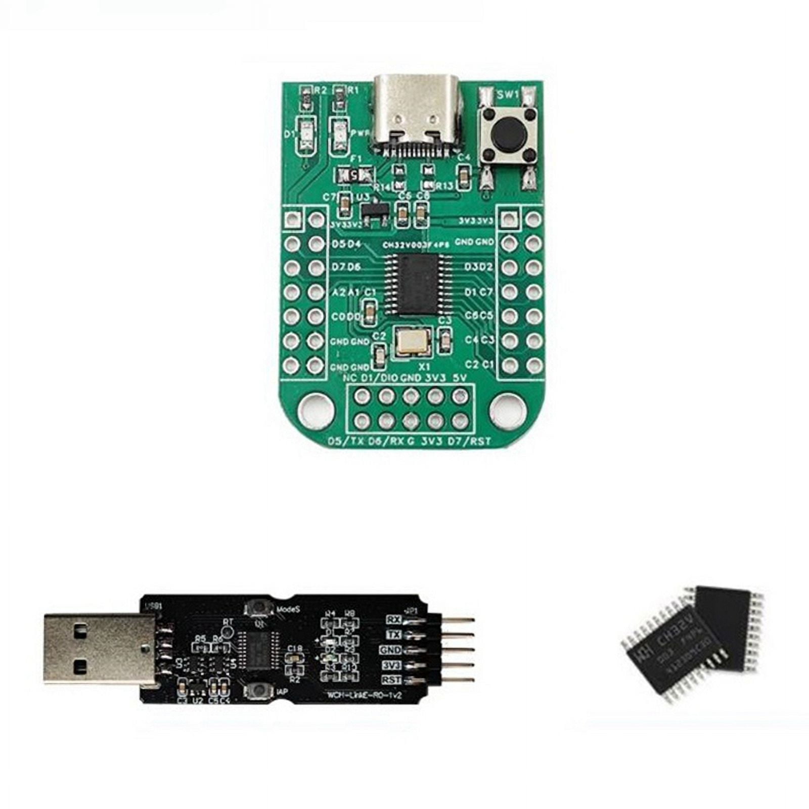 CH32V003 Development Board with Linke CH32V003F4P6 MCU QingKe RISC-V2A 1-Wire SDI System Main ...
