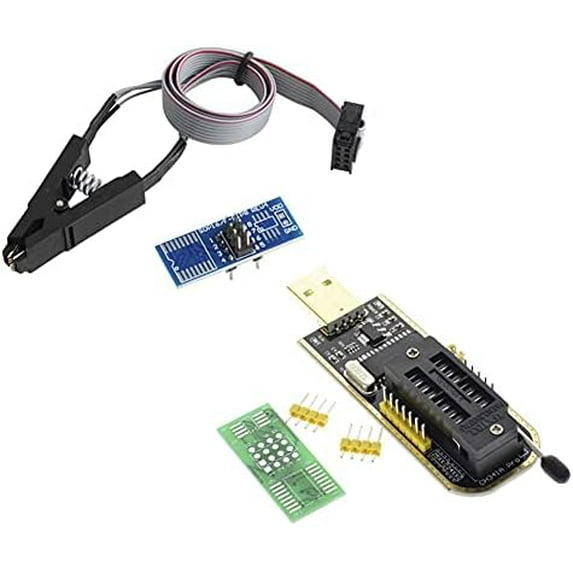 CH341A 24 25 Series EEPROM Flash BIOS USB Programmer Module +SOIC8 SOP8 ...
