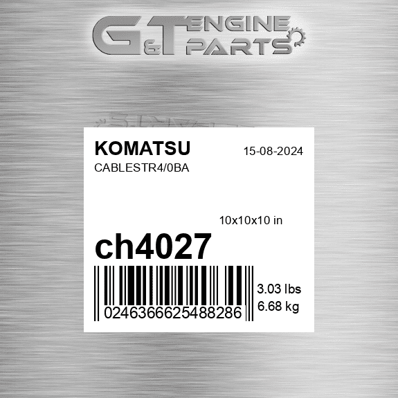 CH4027 CABLESTR4/0BA fits KOMATSU (New OEM) - Walmart.com