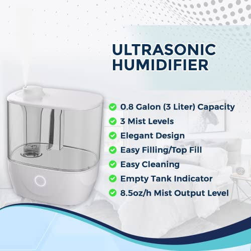 CHA Ultrasonic Cold Mist Humidifier HF1433-UL - Cool Mist Humidifiers w ...