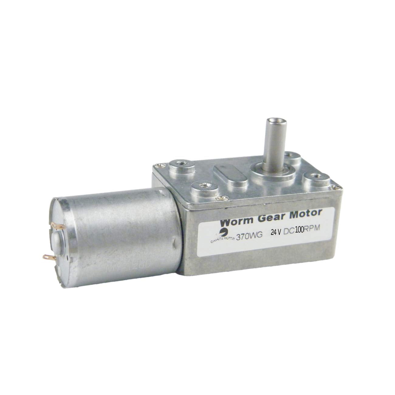 CHACNS 370WG DC Worm Gear Motor 24V DC 101RPM Engine Mini Turbine Worm ...