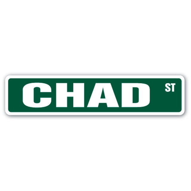 CHAD Street Sign Childrens Name Room Sign | Indoor/Outdoor | 24" Wide ...