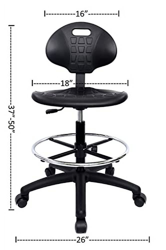 CHAIR MASTER Drafting Stool - Easy to Clean! Ergonomic Polyurethane ...