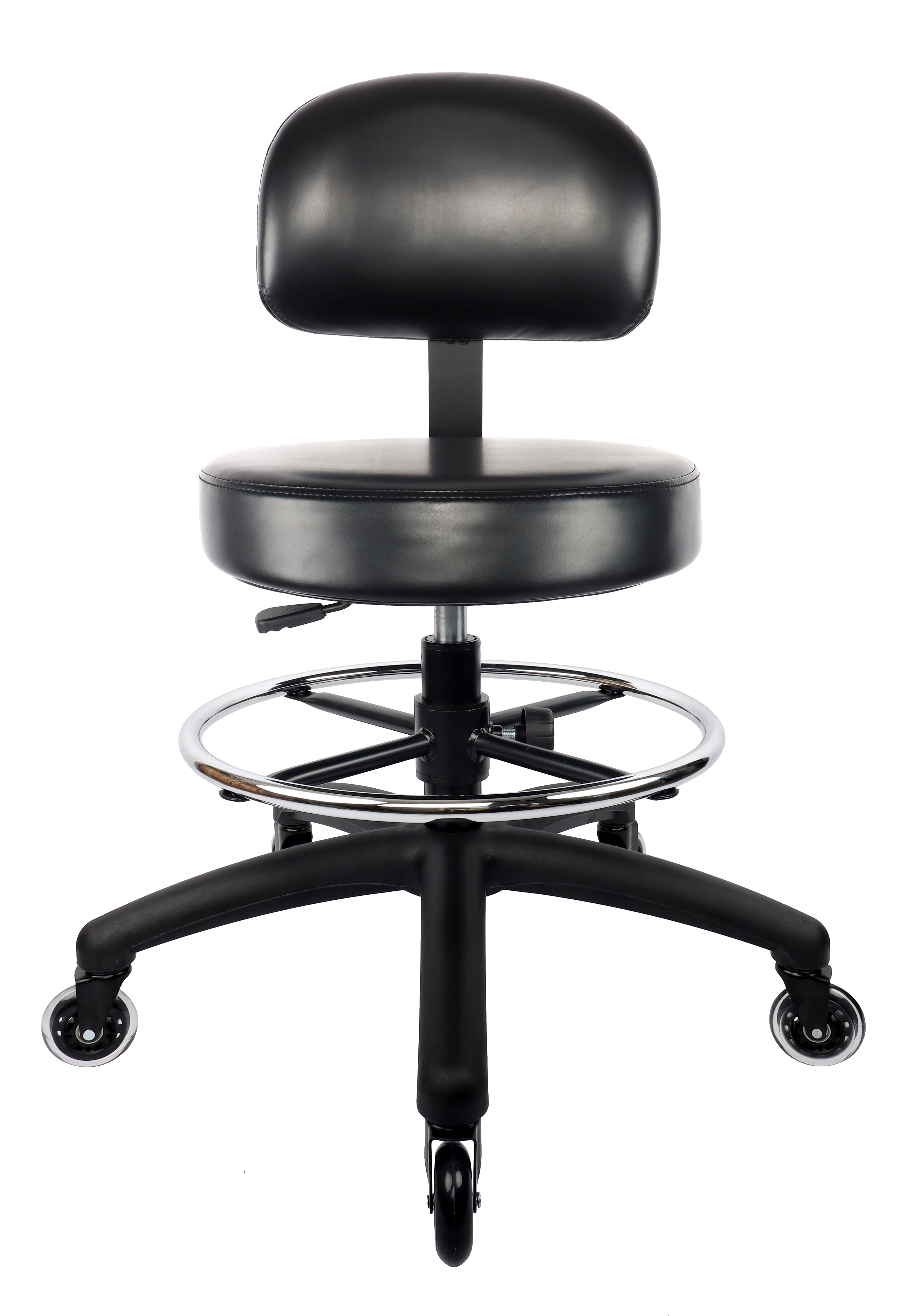 CHAIR MASTER Medium Drafting Stool(20"-28" Seat Height)Round Vinyl ...