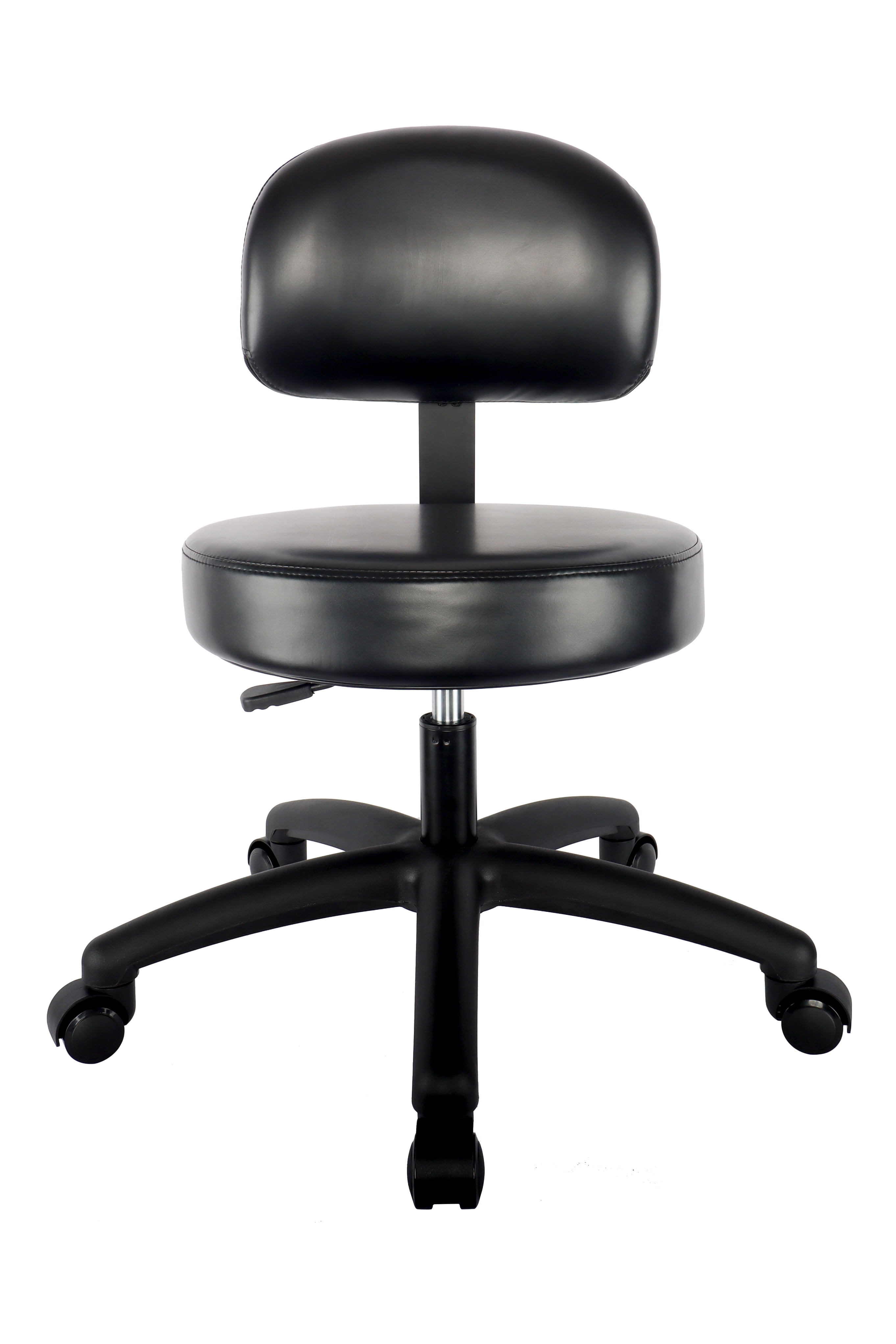 CHAIR MASTER Work Chair, Adjustable 19"-27" Seat Height, Round Vinyl ...