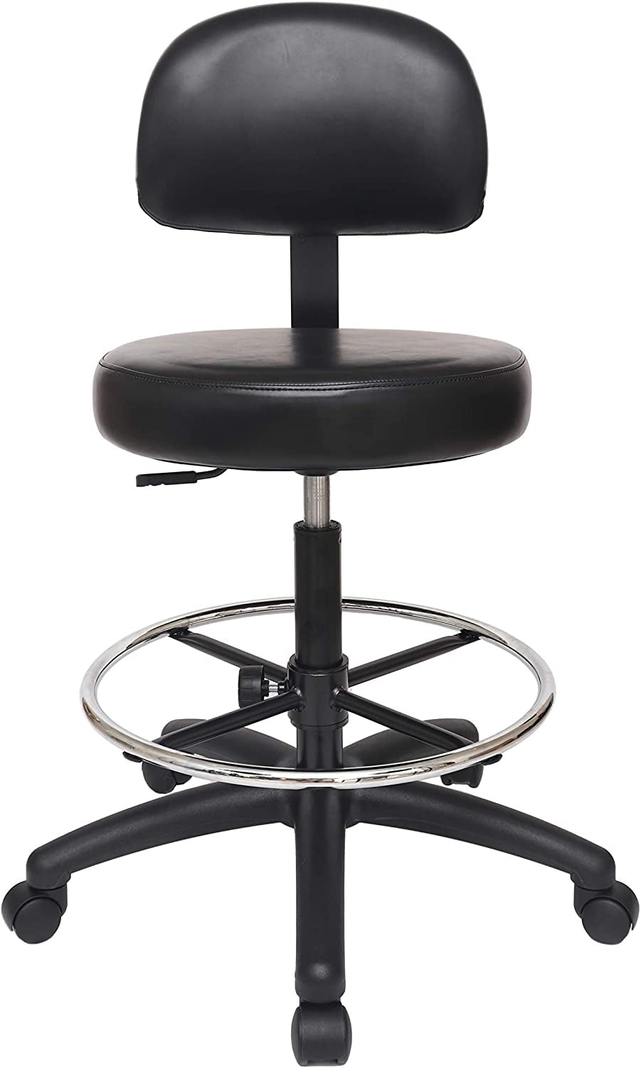 CHAIR MASTER Tall Drafting Stool(25"-35" Seat Height)Round Vinyl Chair ...